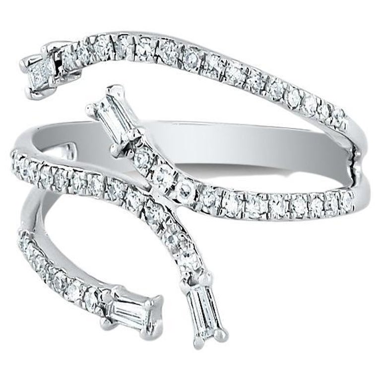 10k White Gold Versatile Diamond Ring For Sale at 1stDibs