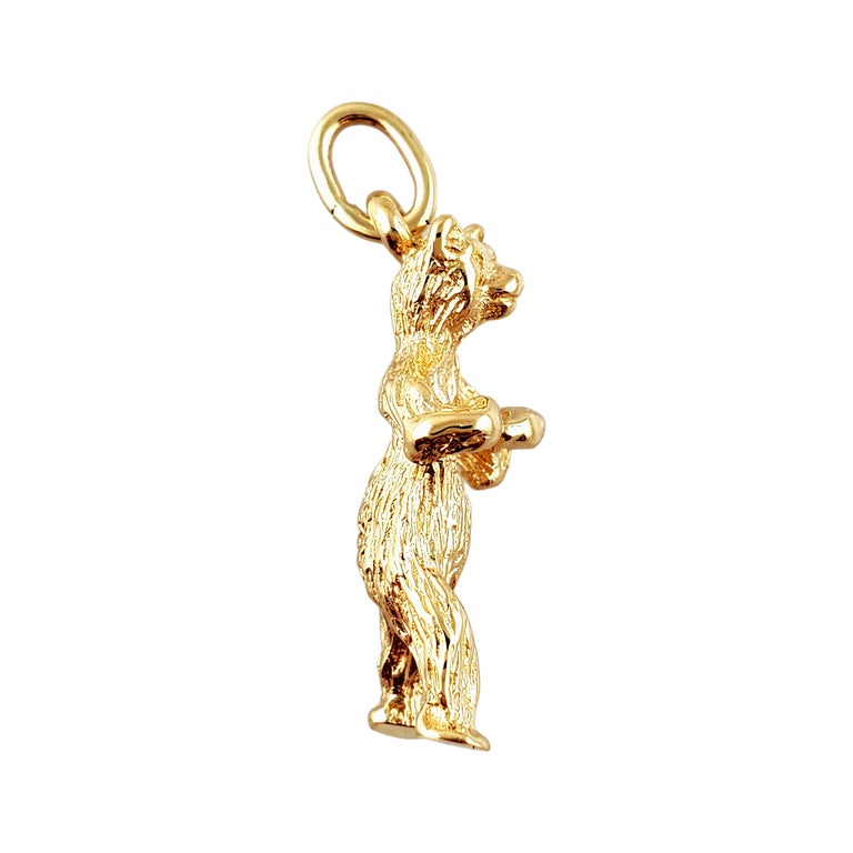 10K Yellow Gold Bear Charm For Sale at 1stDibs