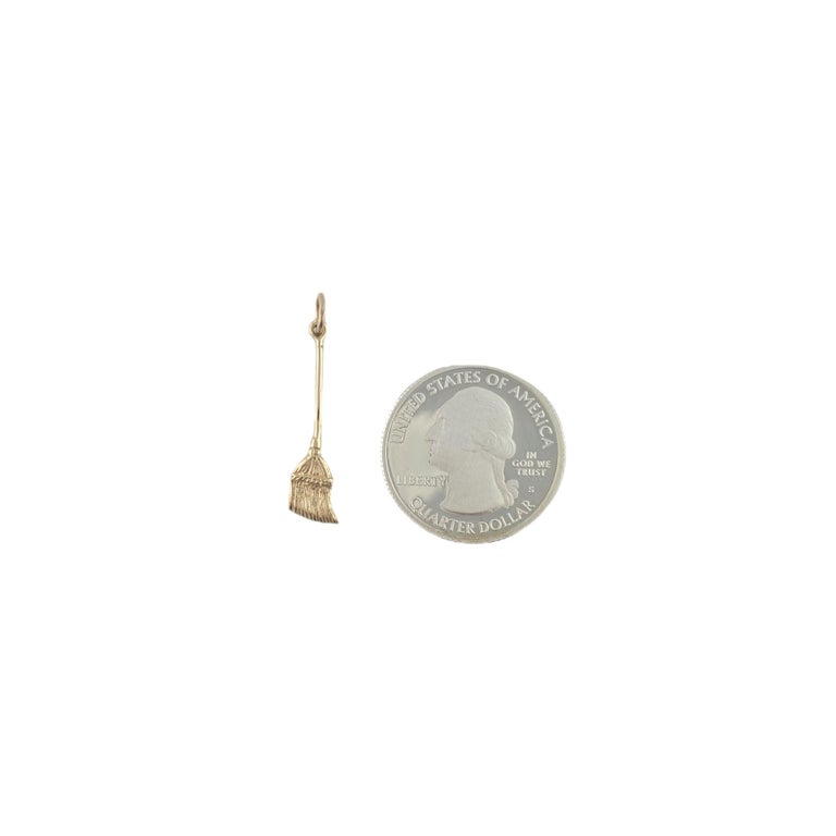 10K Yellow Gold Broom Charm For Sale at 1stDibs