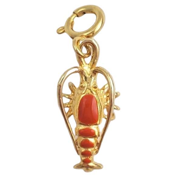 10K Yellow Gold Crawfish Charm #16017 For Sale at 1stDibs