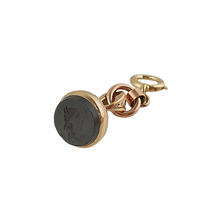 10K Yellow Gold Fob Charm For Sale at 1stDibs