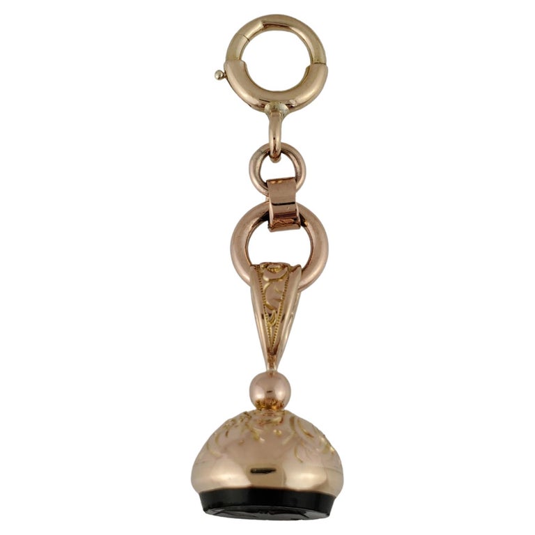 10K Yellow Gold Fob Charm For Sale at 1stDibs