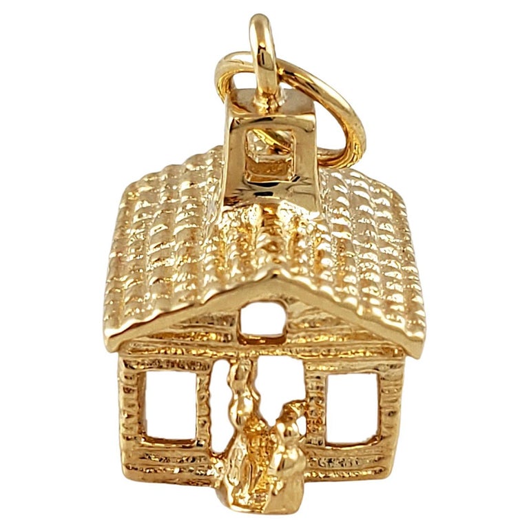 10K Yellow Gold House Charm For Sale at 1stDibs