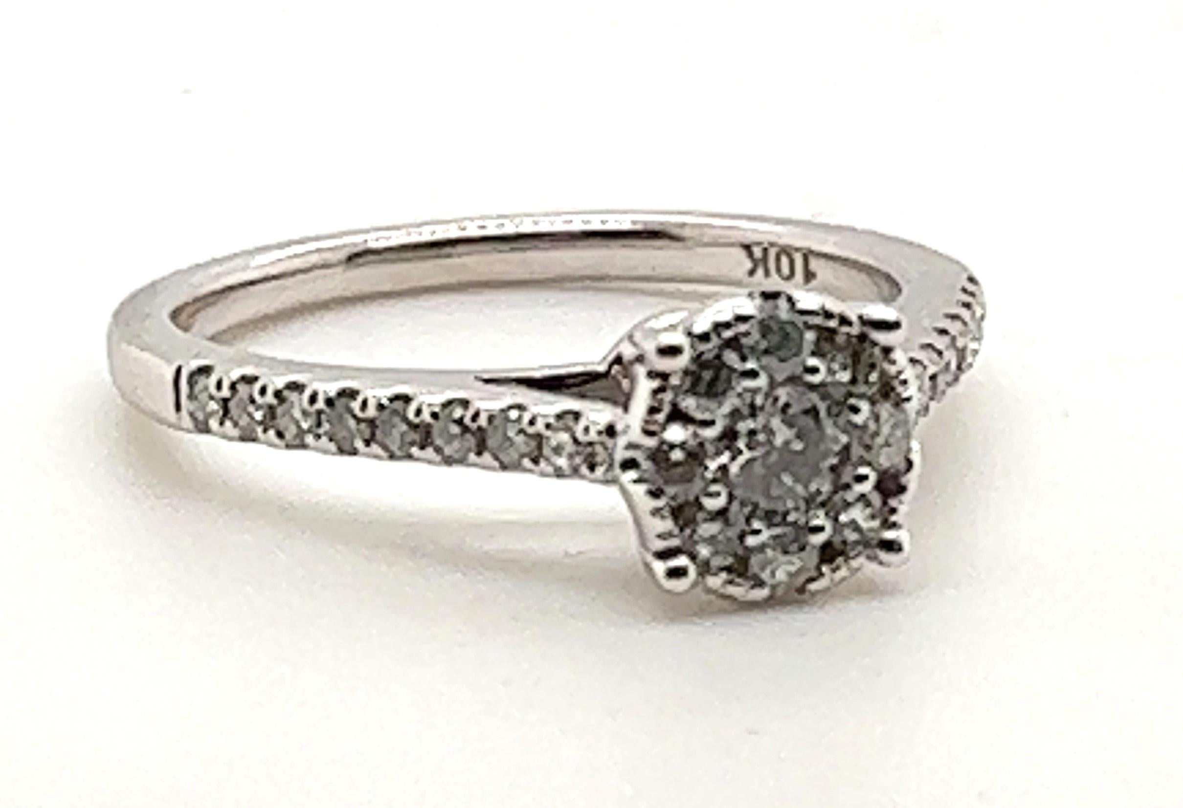 10kt .50 Carat Cluster Diamond Ring For Sale at 1stDibs | .50 carat ...