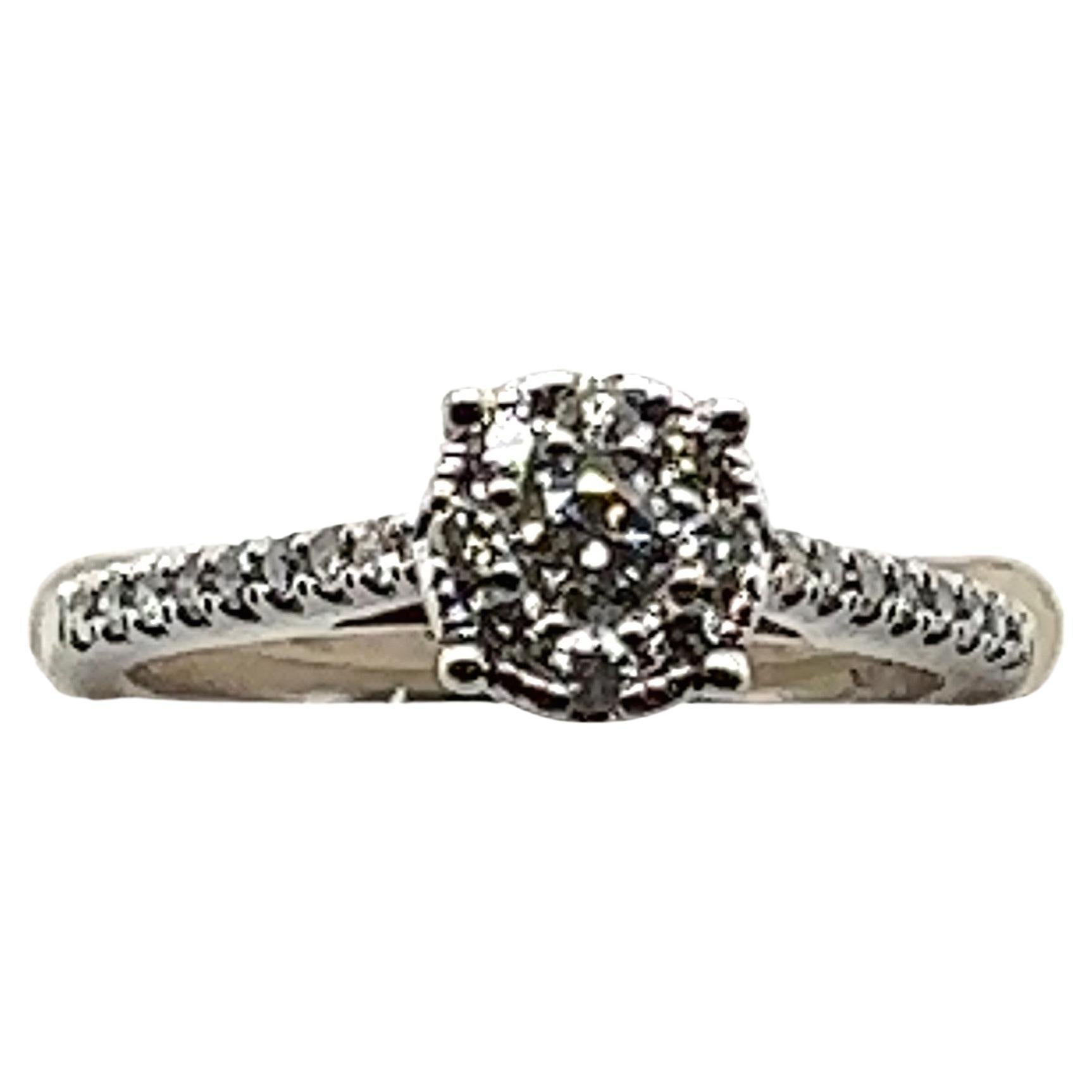 10kt .50 Carat Cluster Diamond Ring For Sale at 1stDibs | .50 carat ...