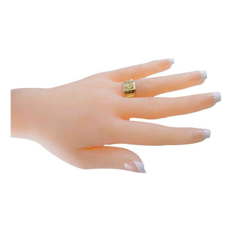 10Kt. Solid Gold Art Deco Ring and Sizeable circa 1940's Hand Made For Sale at 1stDibs