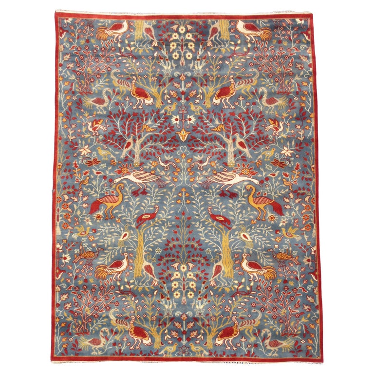 Bird Design Rug For Sale at 1stDibs