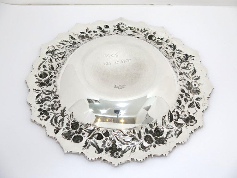 Sterling Silver S. Kirk and Son Antique Floral Repousse Serving Bowl ...