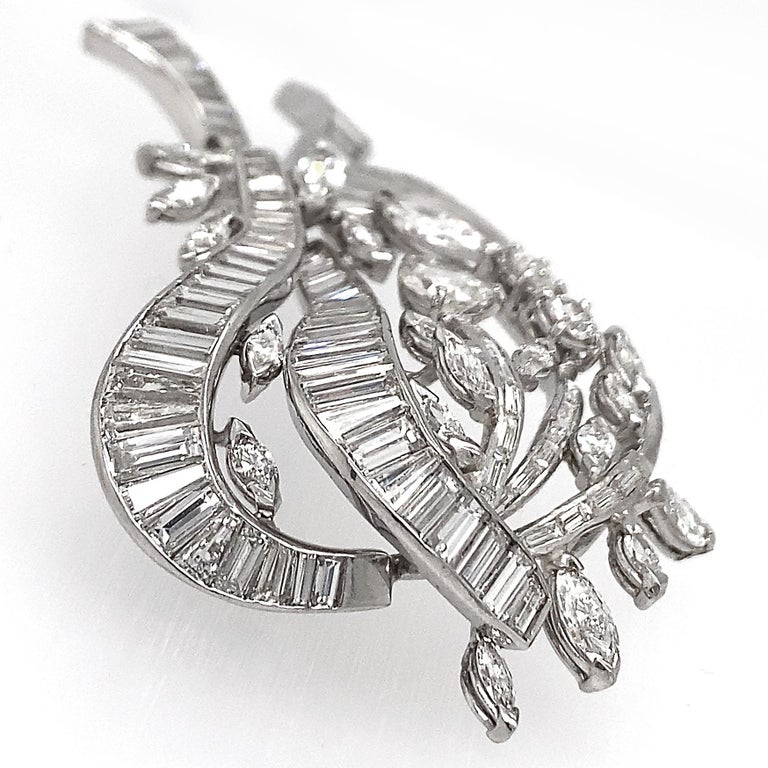 11 Carat Diamond Swag Pendant in Platinum on White Gold Omega Chain ...