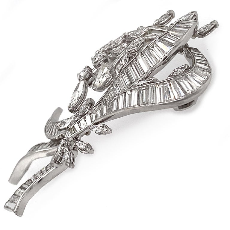 11 Carat Diamond Swag Pendant in Platinum on White Gold Omega Chain ...