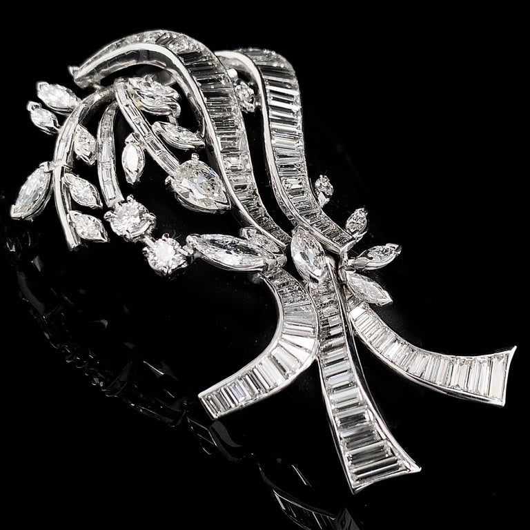 11 Carat Diamond Swag Pendant in Platinum on White Gold Omega Chain ...