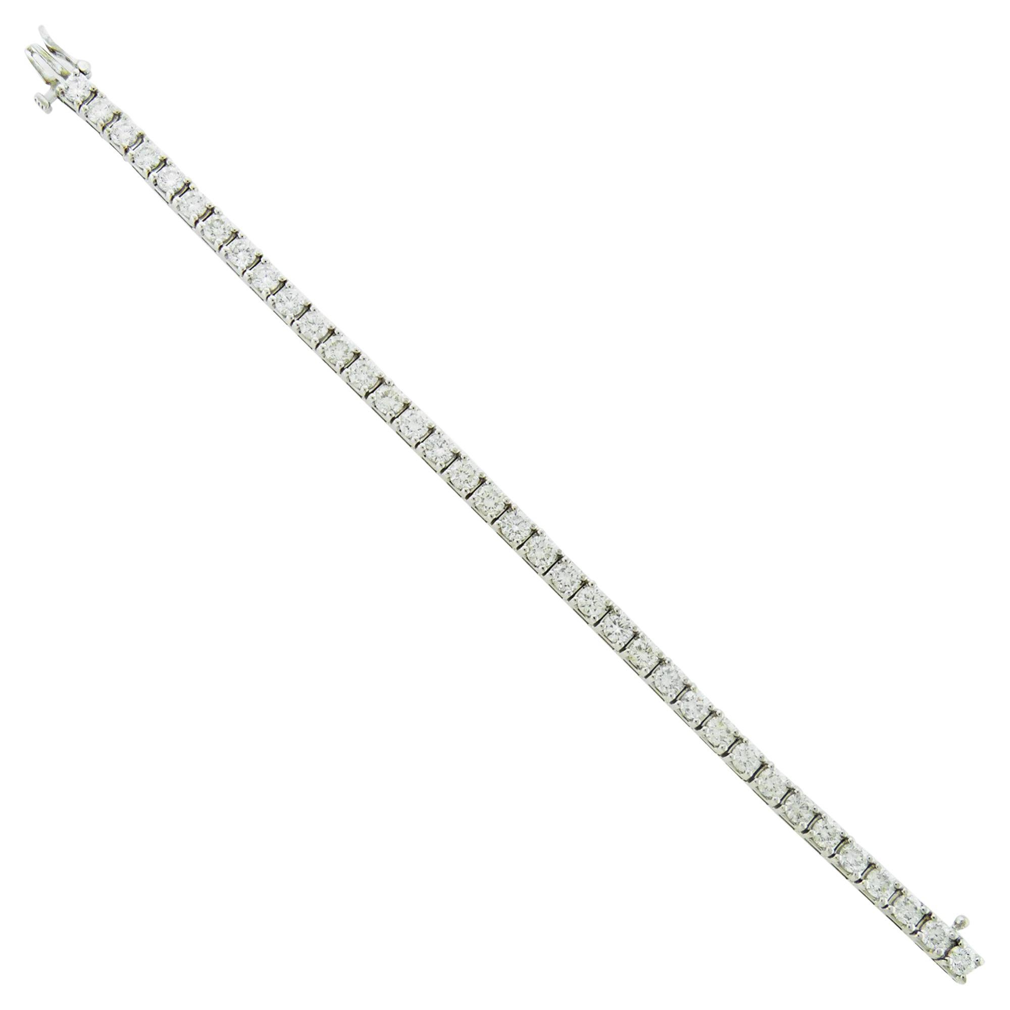 7 Carat Diamond White Gold Tennis Bracelet For Sale at 1stDibs | 7 ...