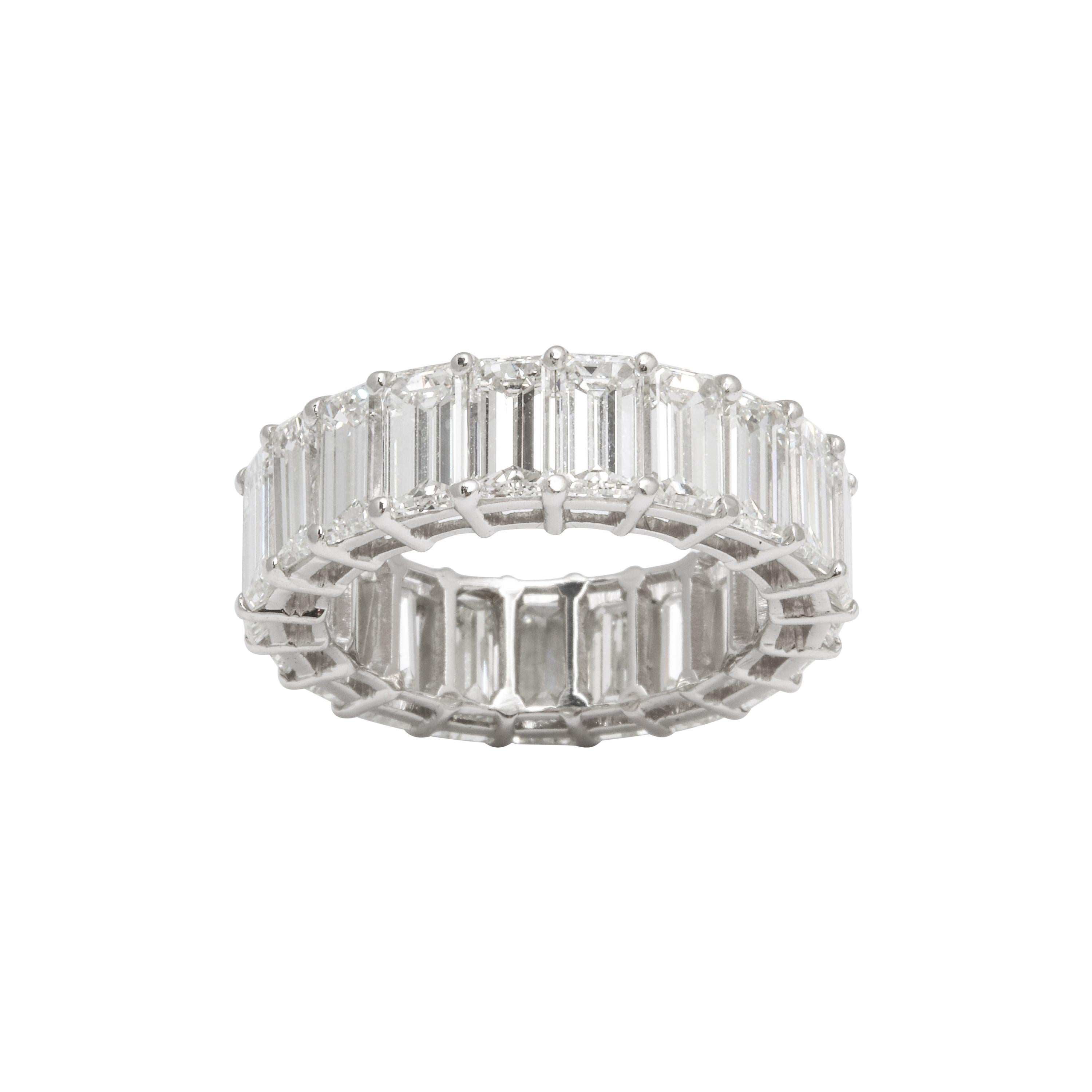 9 Carat Emerald Cut Diamond Platinum Eternity Band at 1stDibs | 9 carat ...