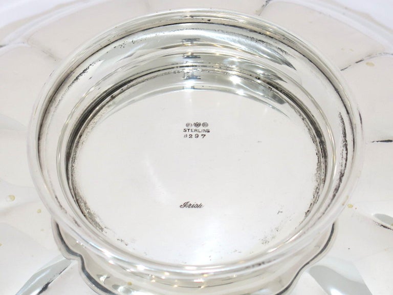 Sterling Silver Watson Co Antique Flower-Shaped "Irish" Pattern Serving ...