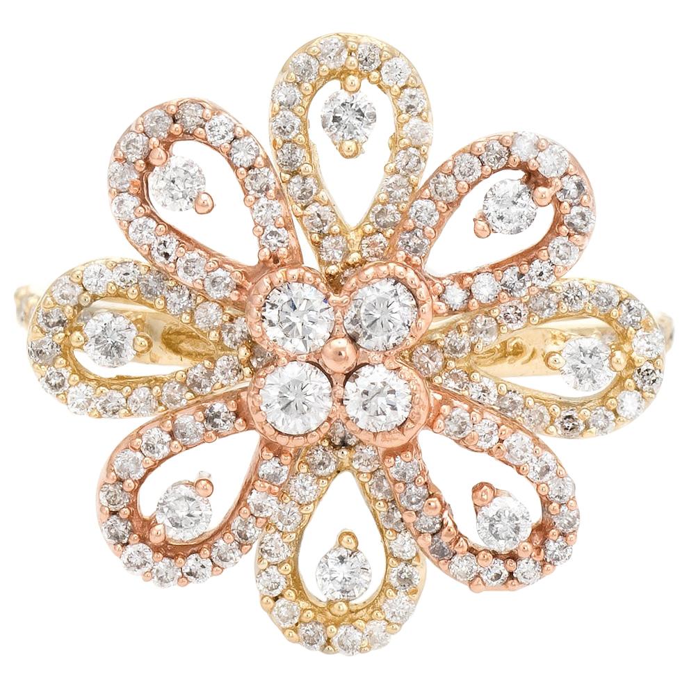 30 Carat Aquamarine Diamond Ring 14 Karat Gold Vintage Large Cocktail ...