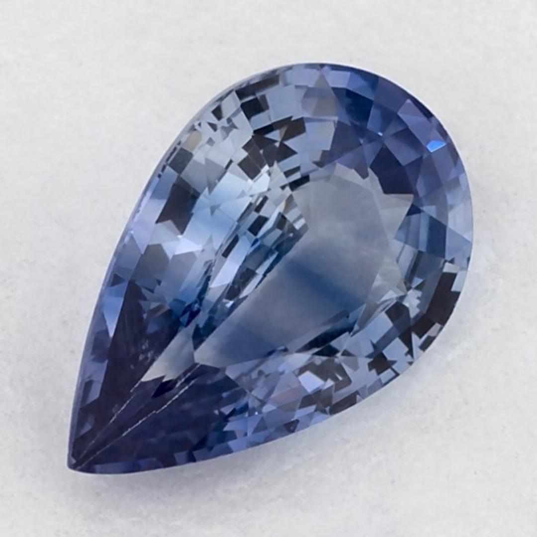 1.10 Ct Blue Sapphire Pear Loose Gemstone For Sale at 1stDibs