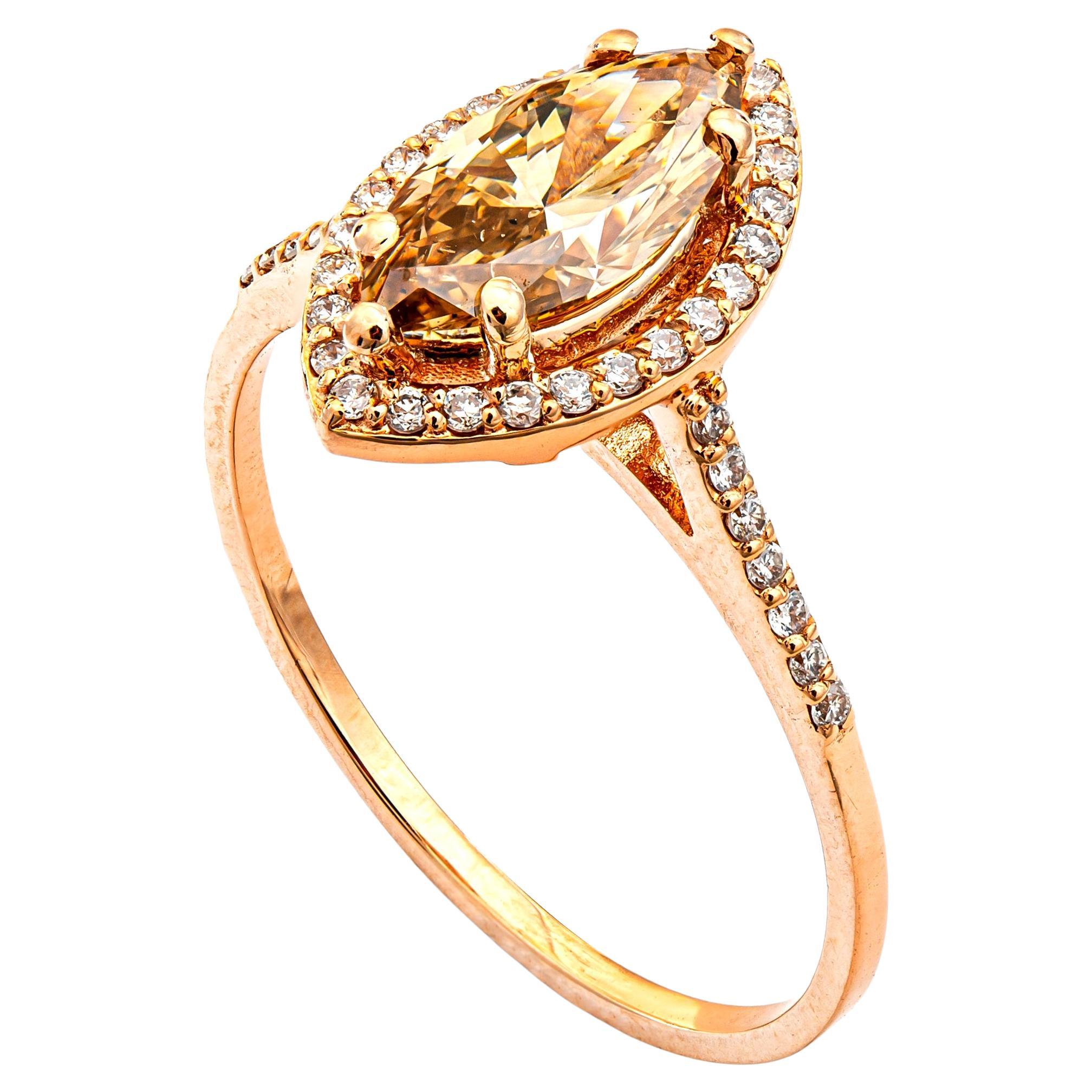 27.33ct Fancy Dark Orangy Brown Diamond Ring For Sale at 1stDibs