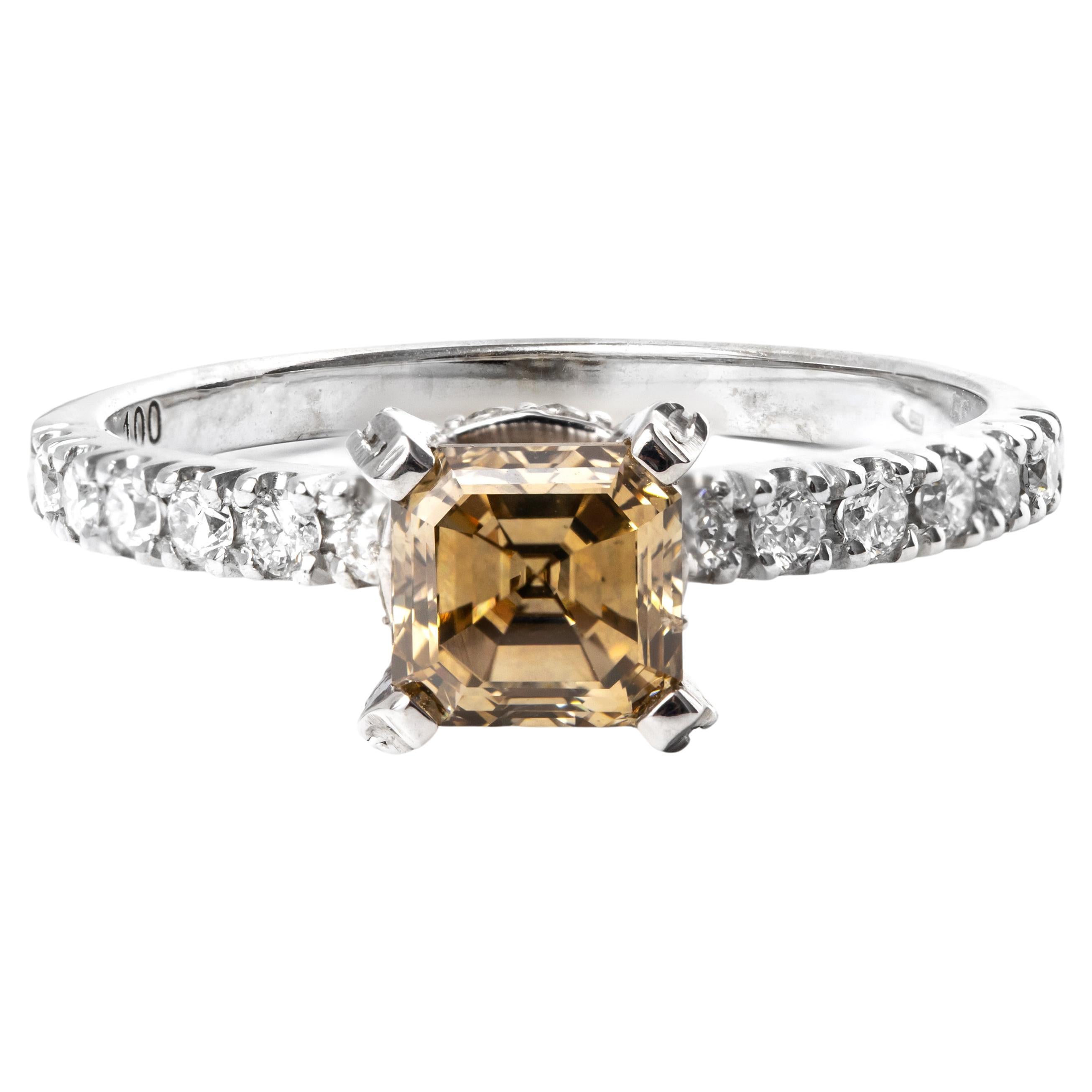 27.33ct Fancy Dark Orangy Brown Diamond Ring For Sale at 1stDibs