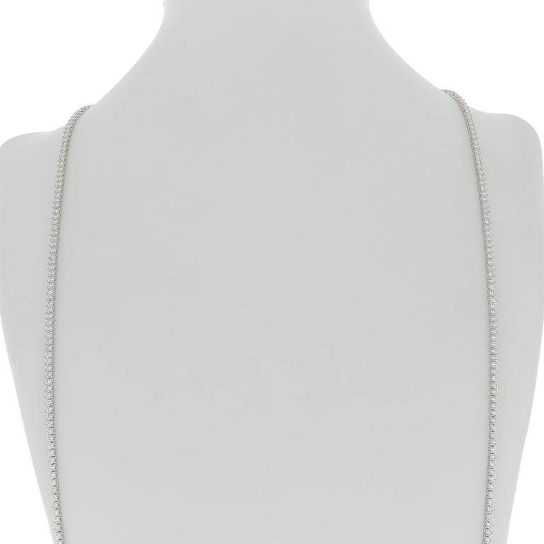 11.00 Carat GVS 349 Round Diamonds Chain Necklace/Long Necklace/Sautoir ...