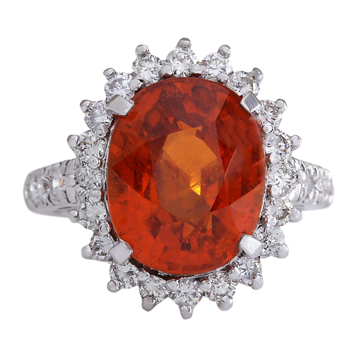 Diamond Mandarin Garnet 18 Karat Yellow Gold Kaleidoscope Enamel Ring ...