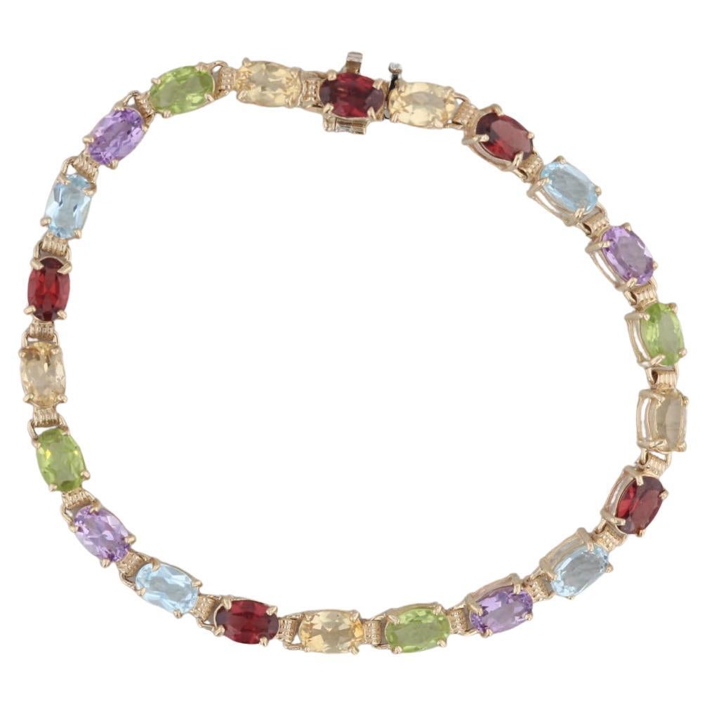 11 60ctw Peridot 14k Yellow Gold Tennis Bracelet 7 75 For Sale At