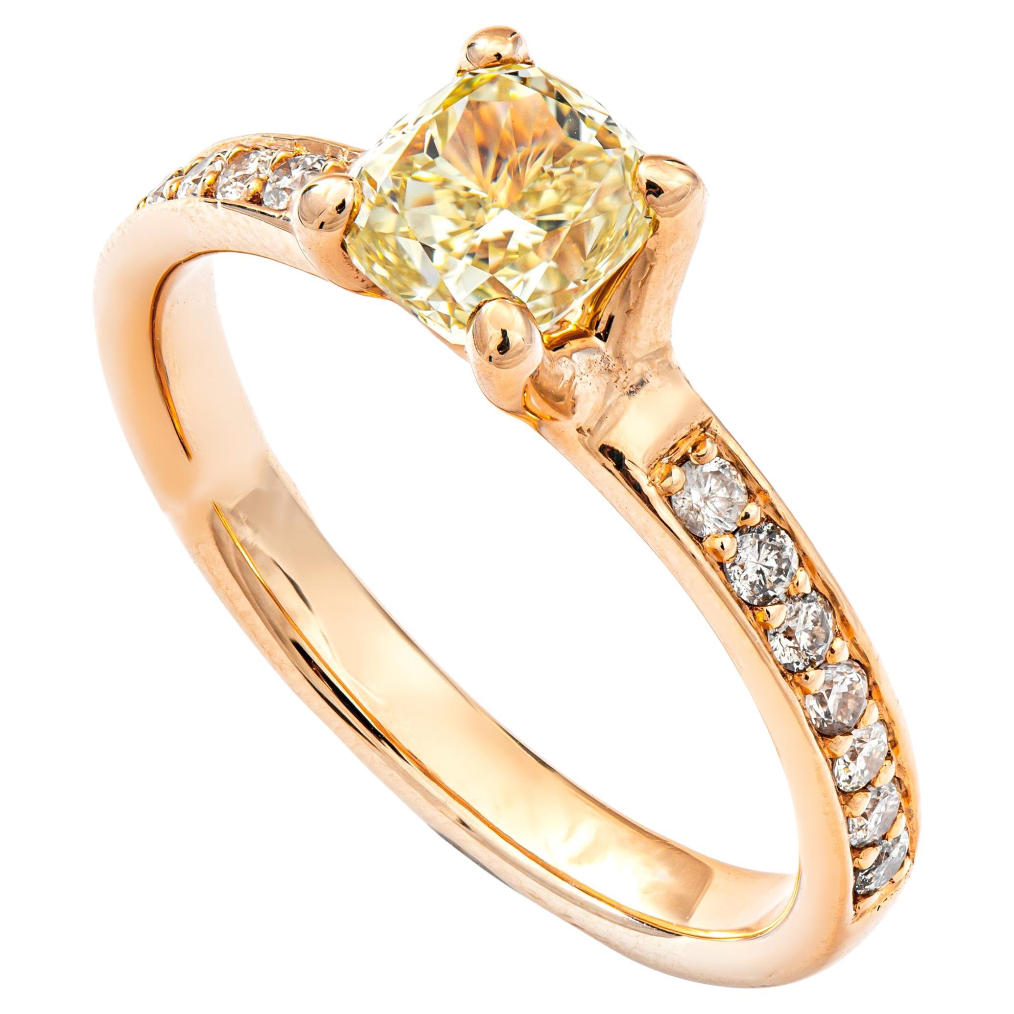 Fancy Yellow Diamond Ring at 1stDibs