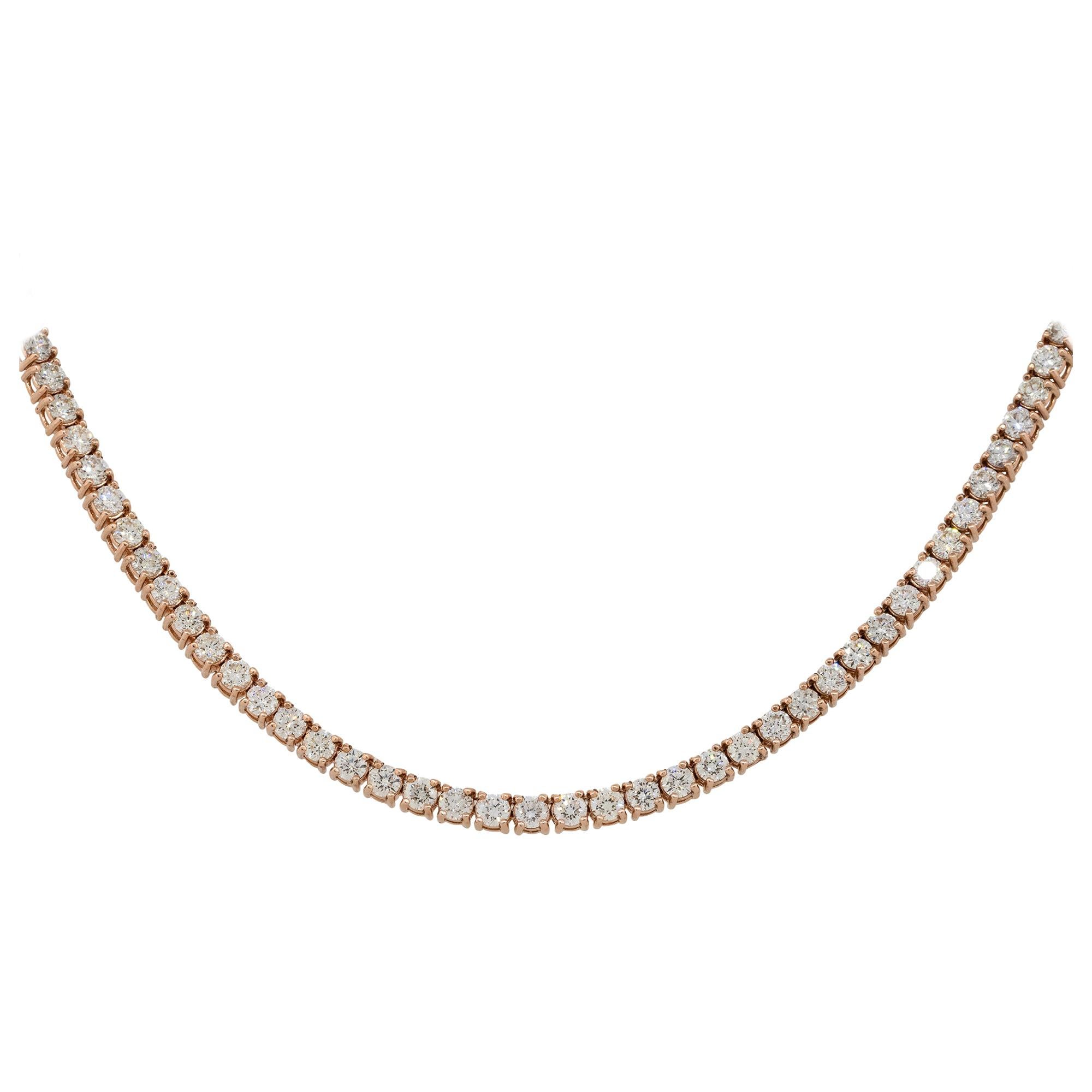 64 Facets 136.11 Carat Rose Cut Diamond Long Chain Necklace in Platinum ...