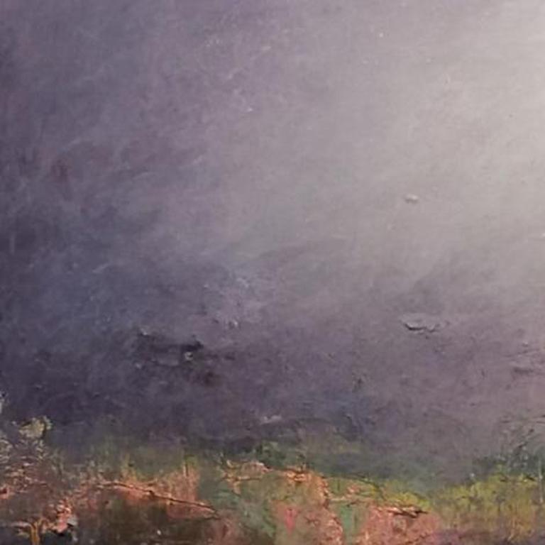 Lisa House - Lavender Moon, abstract landscape painting, Purple ...