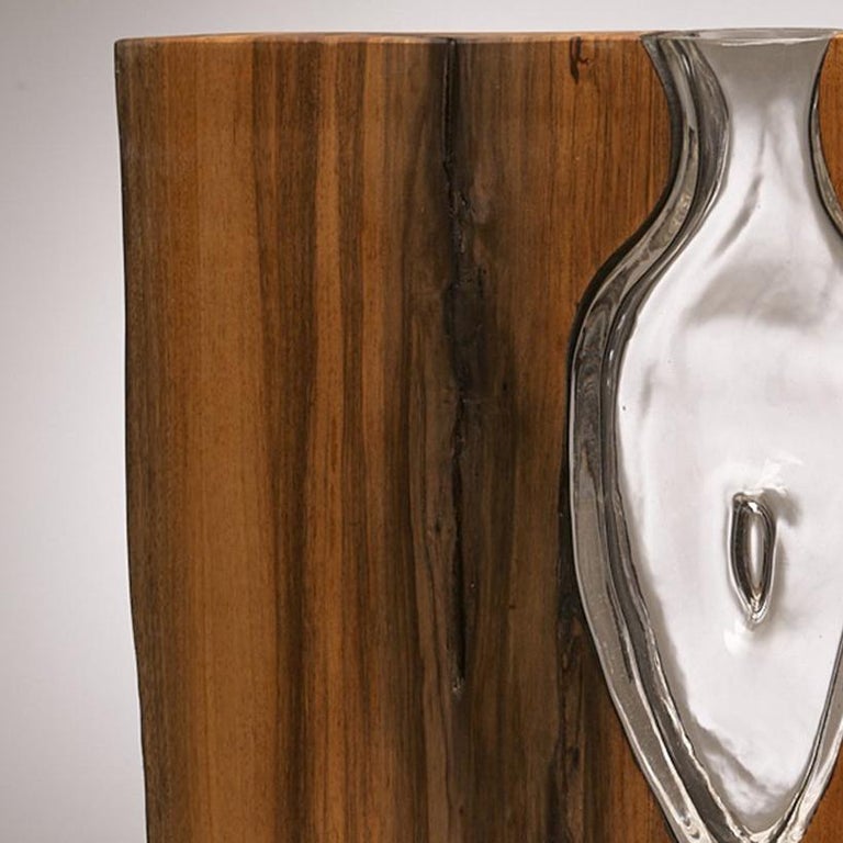 Scott Slagerman / Jim Fishman - Hand Blown Clear Glass with Live Edge ...