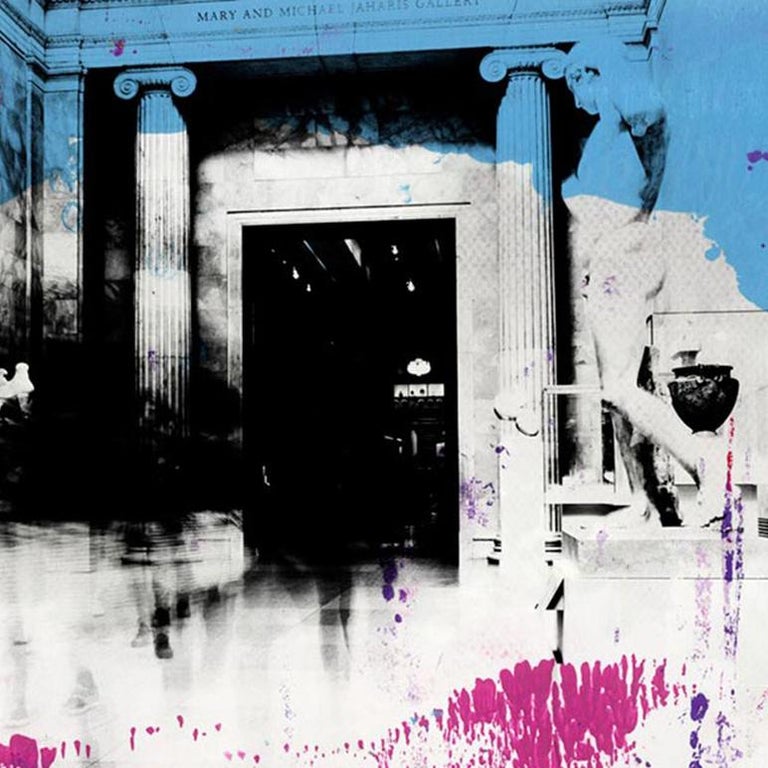Pedro Peña Gil - MUSEUM HALL III Pink Blue Serigraph Architecture ...