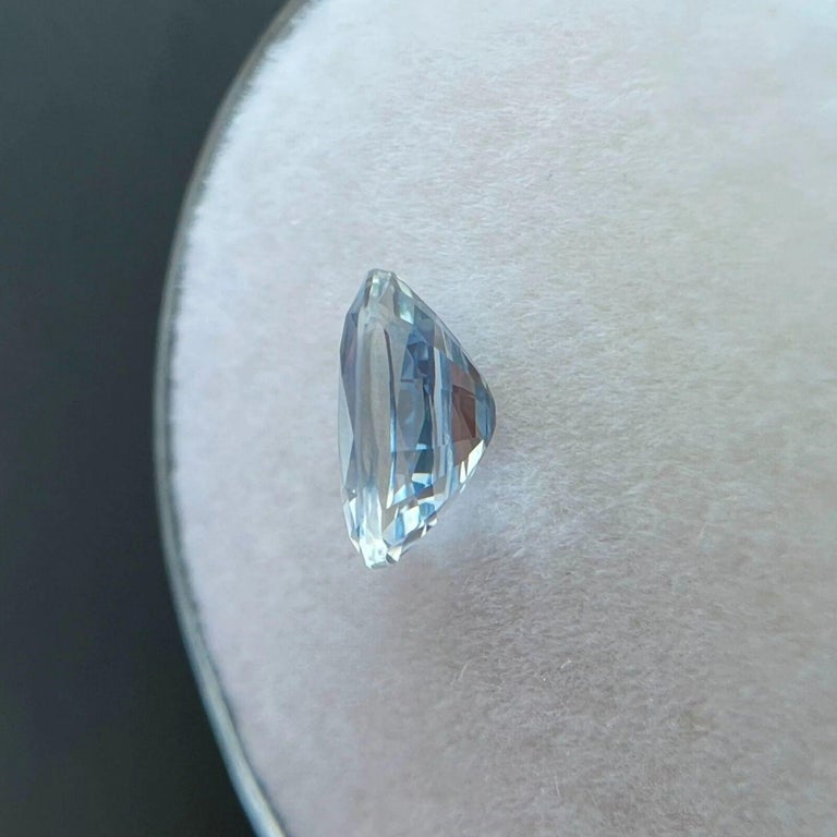 1.13 Carat Light Blue Ceylon Sapphire Oval Cut Loose Rare Gemstone VVS ...