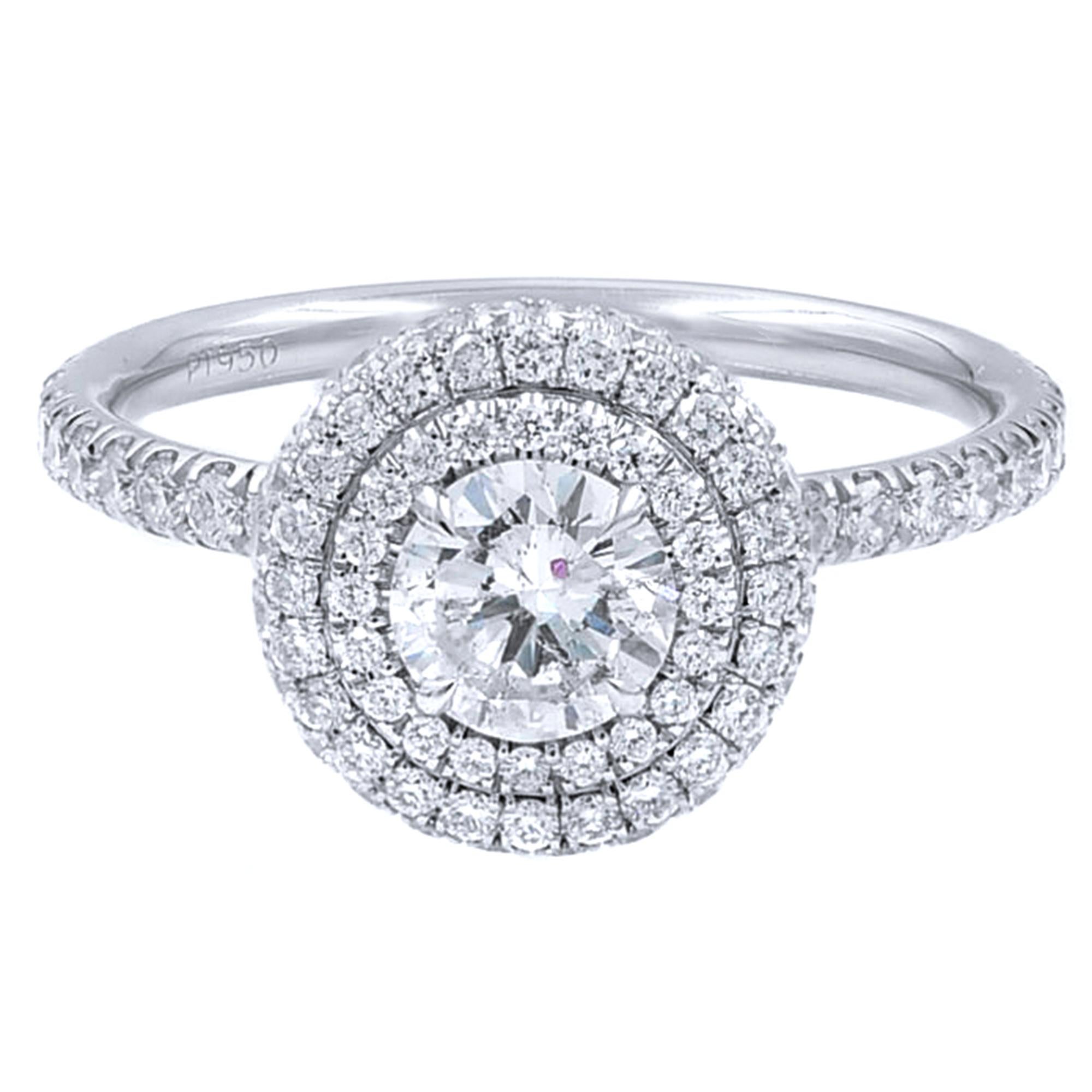.15 Carat Diamond Platinum Engagement Ring For Sale at 1stDibs | .15 ...