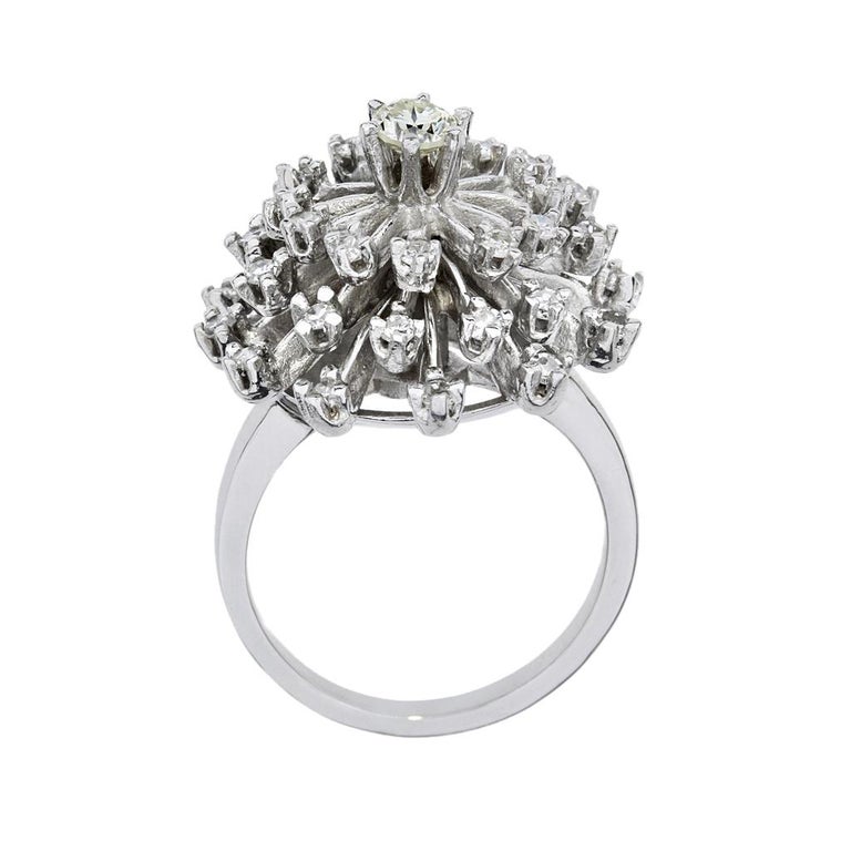 1.15 Carat Total Weight Diamond "Make a Wish" 14K Cluster Ring For Sale ...
