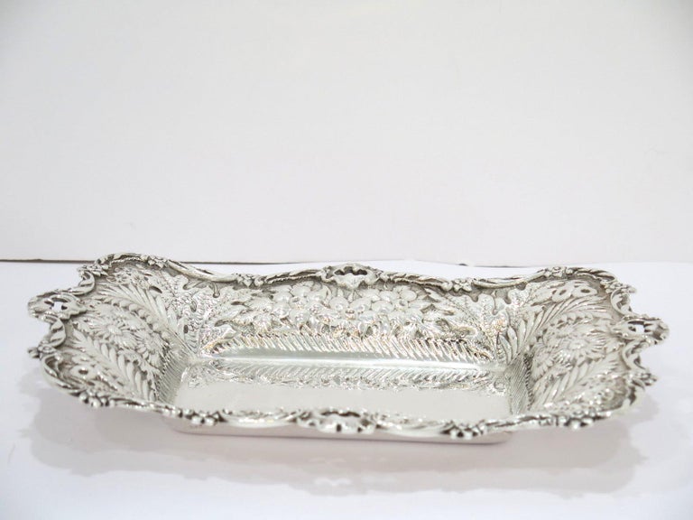 Sterling Silver Jacobi and Jenkins Antique Floral Repousse Dish For ...