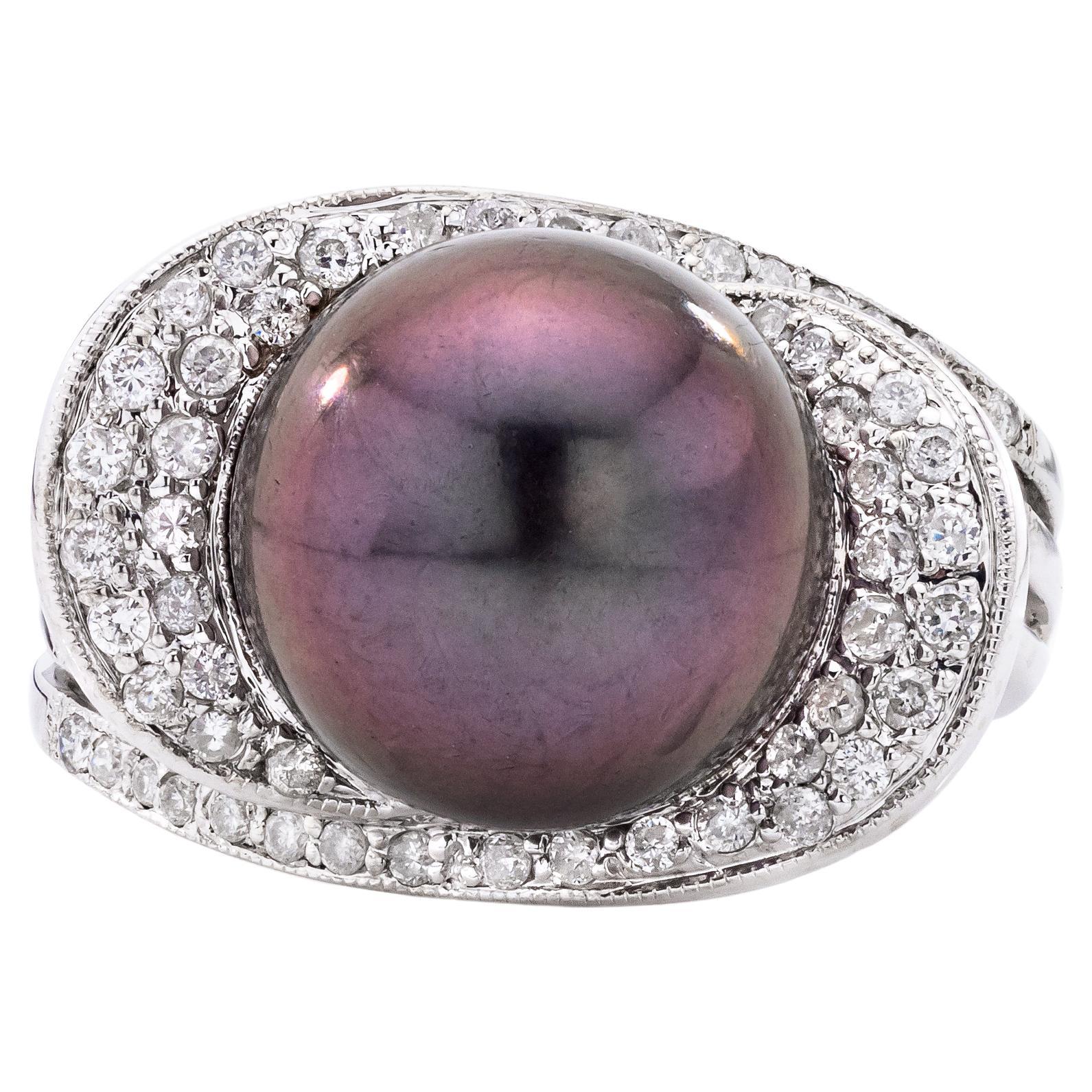 8.82 Carat Lapis Lazuli Ring in 18 Karat White Gold with Diamonds and ...