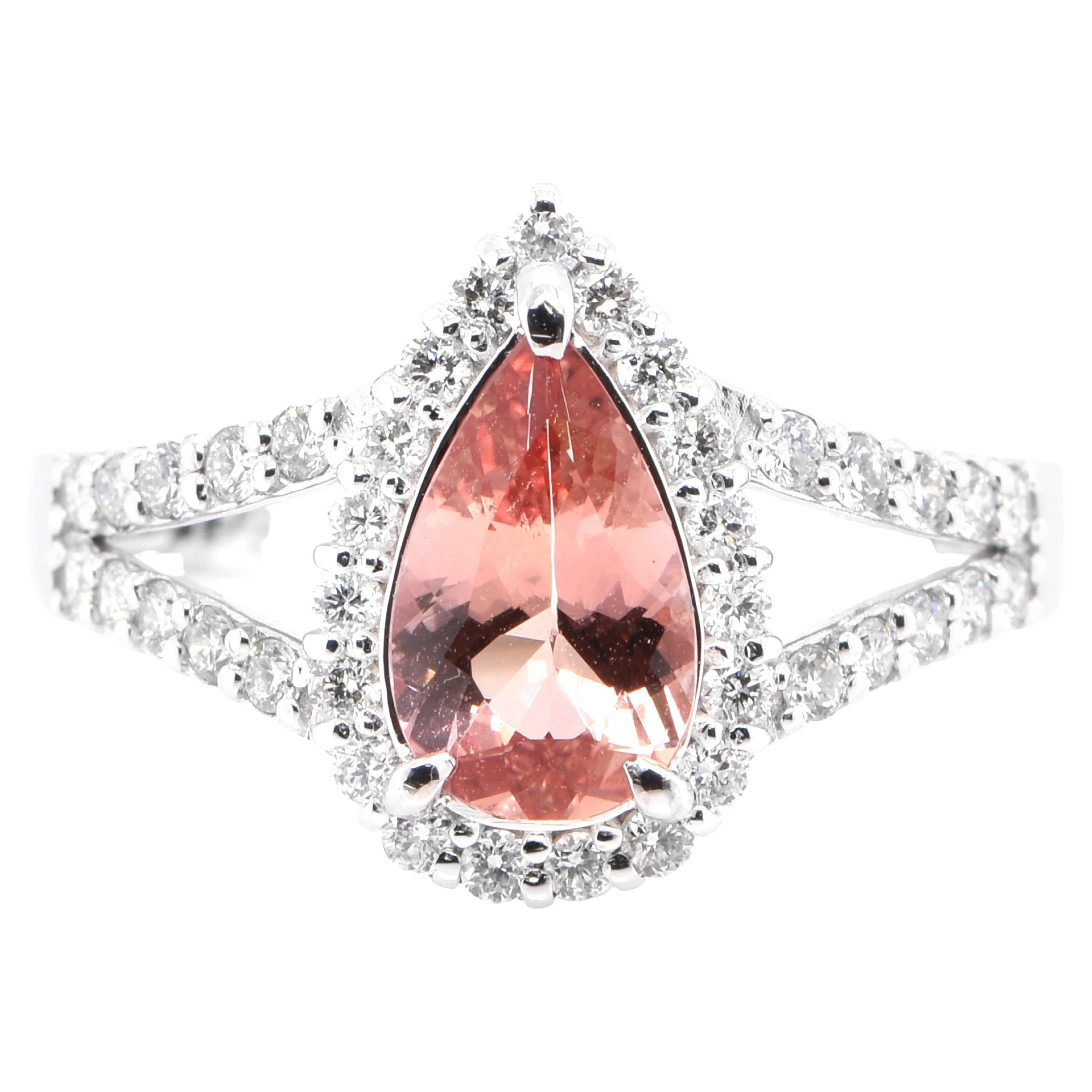 Imperial Topaz Ruby Diamond Platinum Gold Ring For Sale at 1stDibs ...