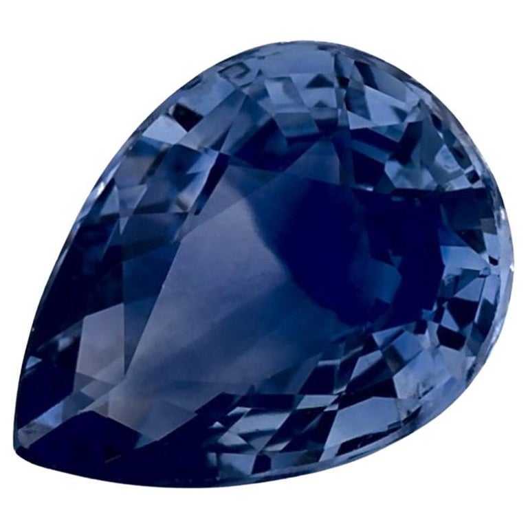 1.16 Carat Blue Sapphire Pear Loose Gemstone For Sale at 1stDibs