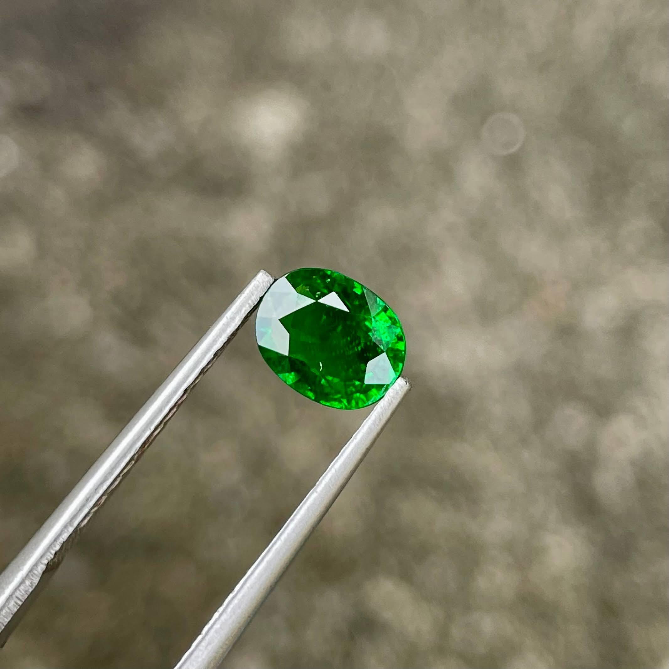 1.17 carats Green Tsavorite Garnet Stone Oval Cut Kenyan Gemstone For ...