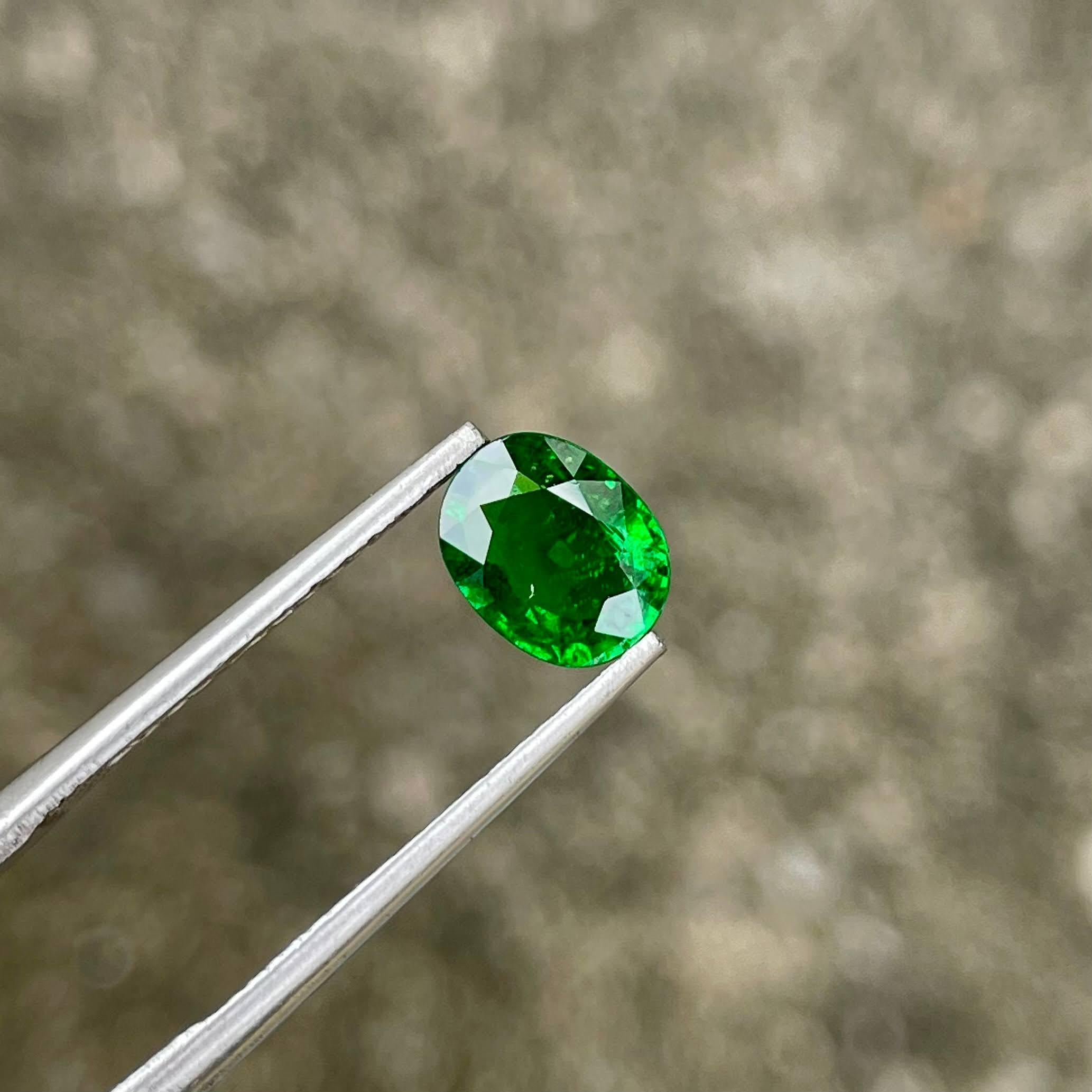 1.17 carats Green Tsavorite Garnet Stone Oval Cut Kenyan Gemstone For ...