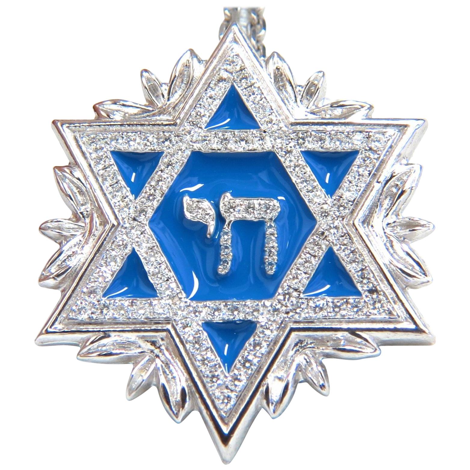 Jewish Religious Charm Ten Commandments Necklace 14 Karat For Sale at ...