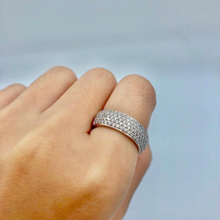 1.18 Carats Micro Pave Diamonds Gold Ring For Sale at 1stDibs | pauve ...