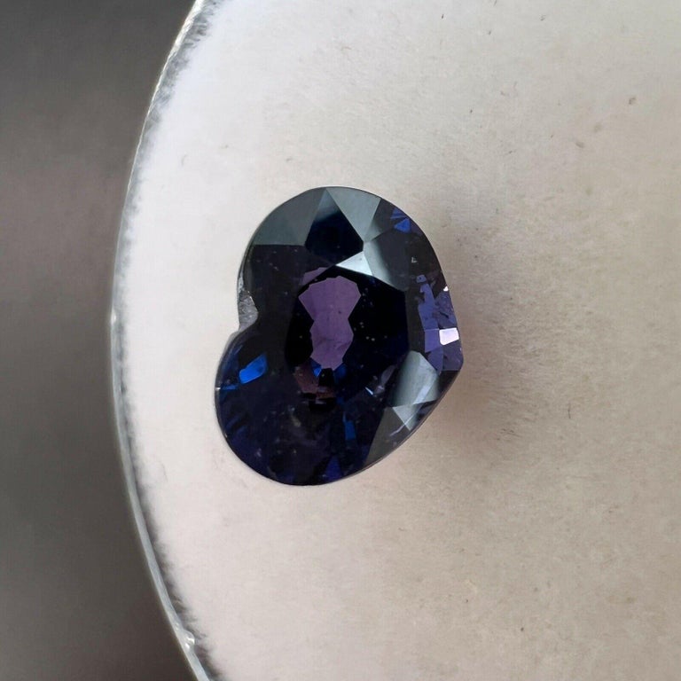 1.18ct Fine Deep Purple Sapphire Heart Cut Rare Loose Cut Gem For Sale ...
