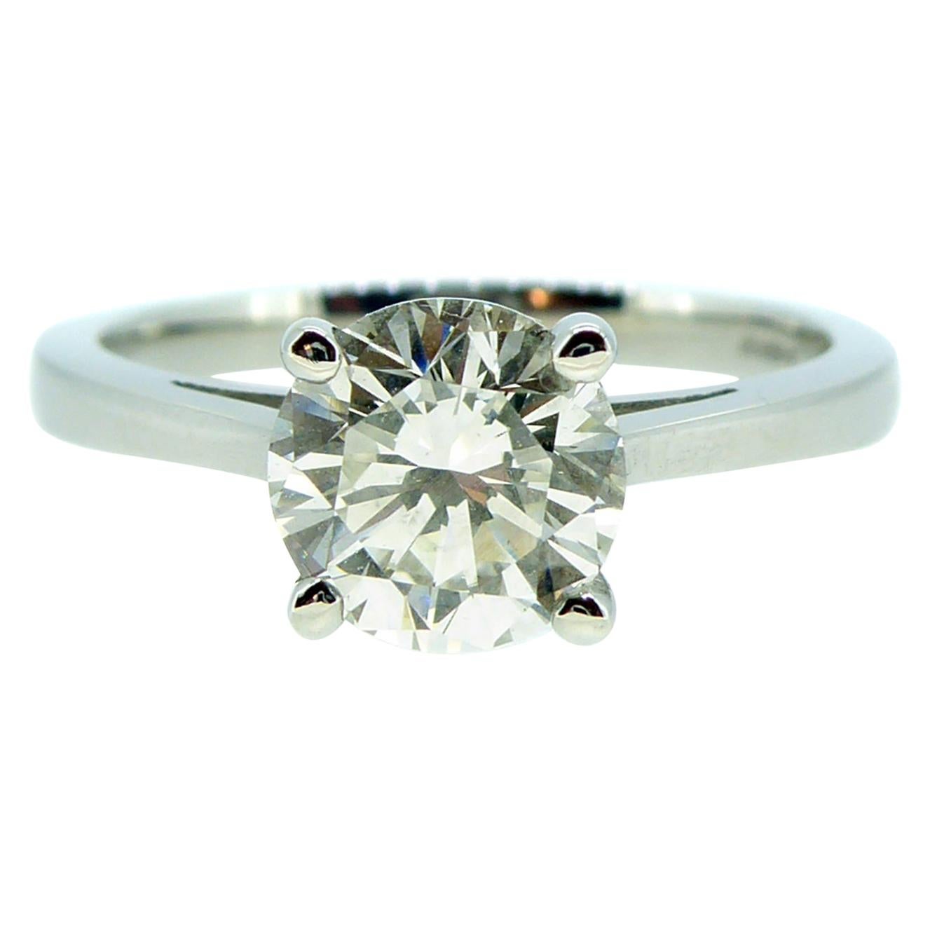 1.19 Carat Brilliant Cut Diamond Engagement Ring, Single Stone Setting ...