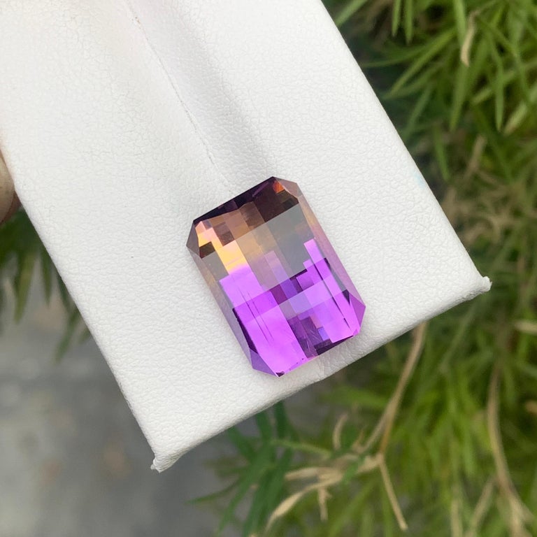 11.95 Carat Pixel Cut Loose Ametrine Gemstone, Smith Bar Cut Ametrine ...
