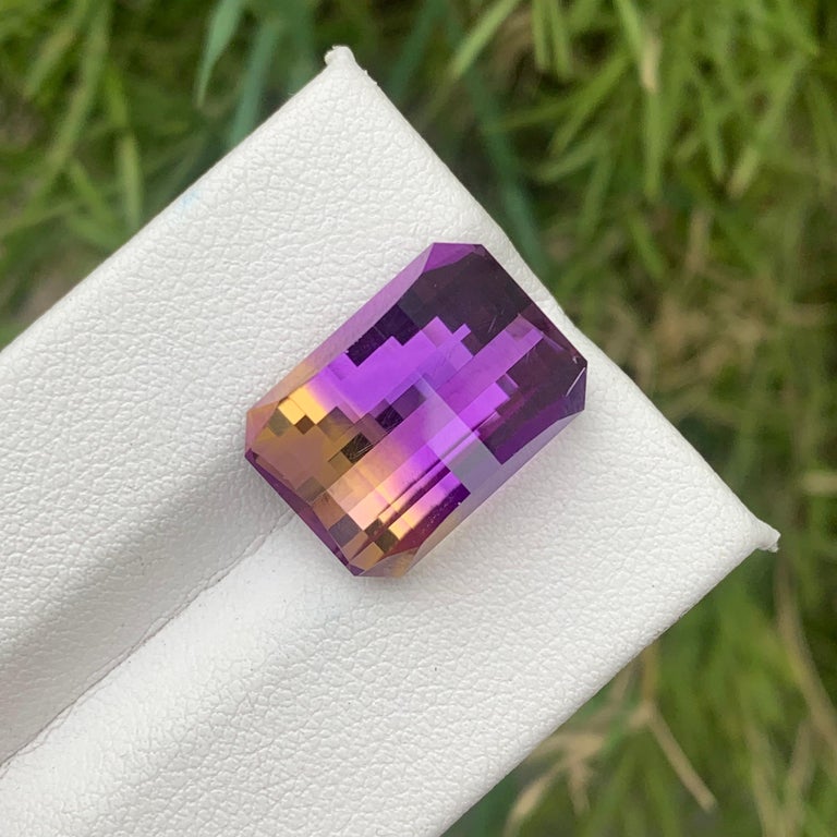 11.95 Carat Pixel Cut Loose Ametrine Gemstone, Smith Bar Cut Ametrine ...