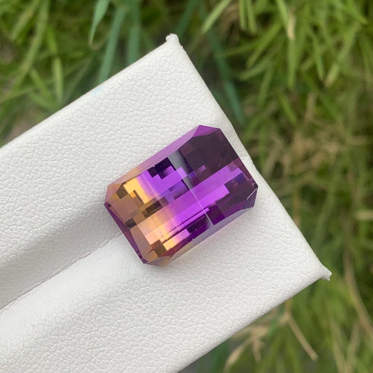 11.95 Carat Pixel Cut Loose Ametrine Gemstone, Smith Bar Cut Ametrine ...