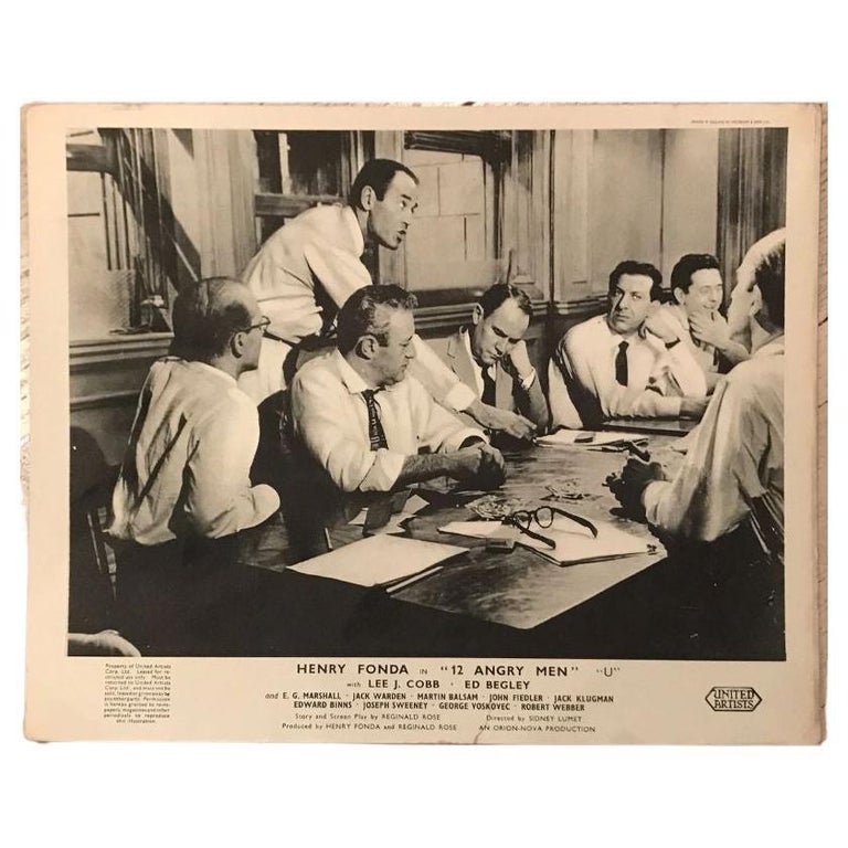 12 Angry Men, Unframed Poster, 1957, #5 of a Set of 8 For Sale at 1stDibs