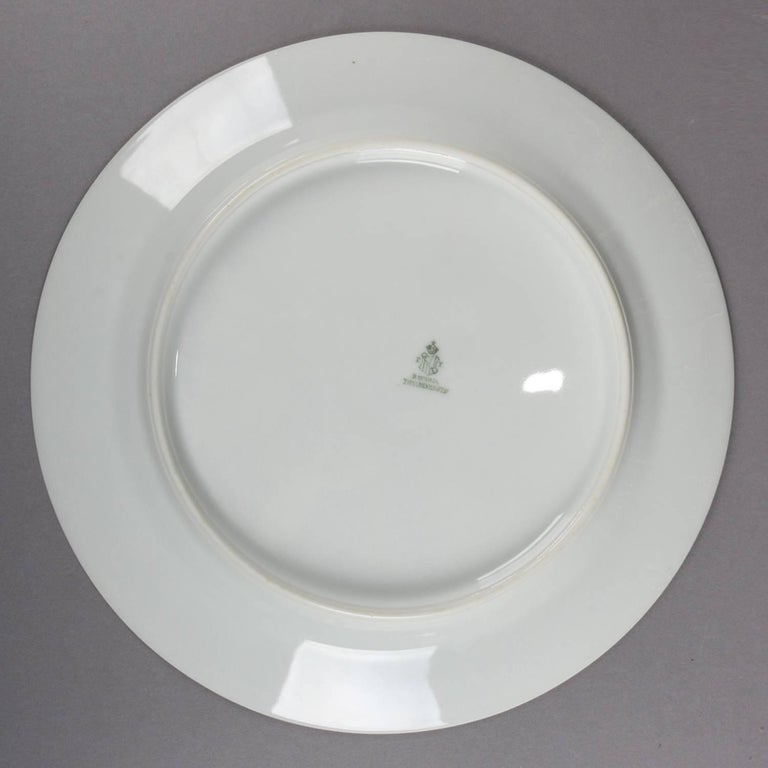 12 Antique German Hand-Painted Bavaria Tirschenreuth Floral Salad ...