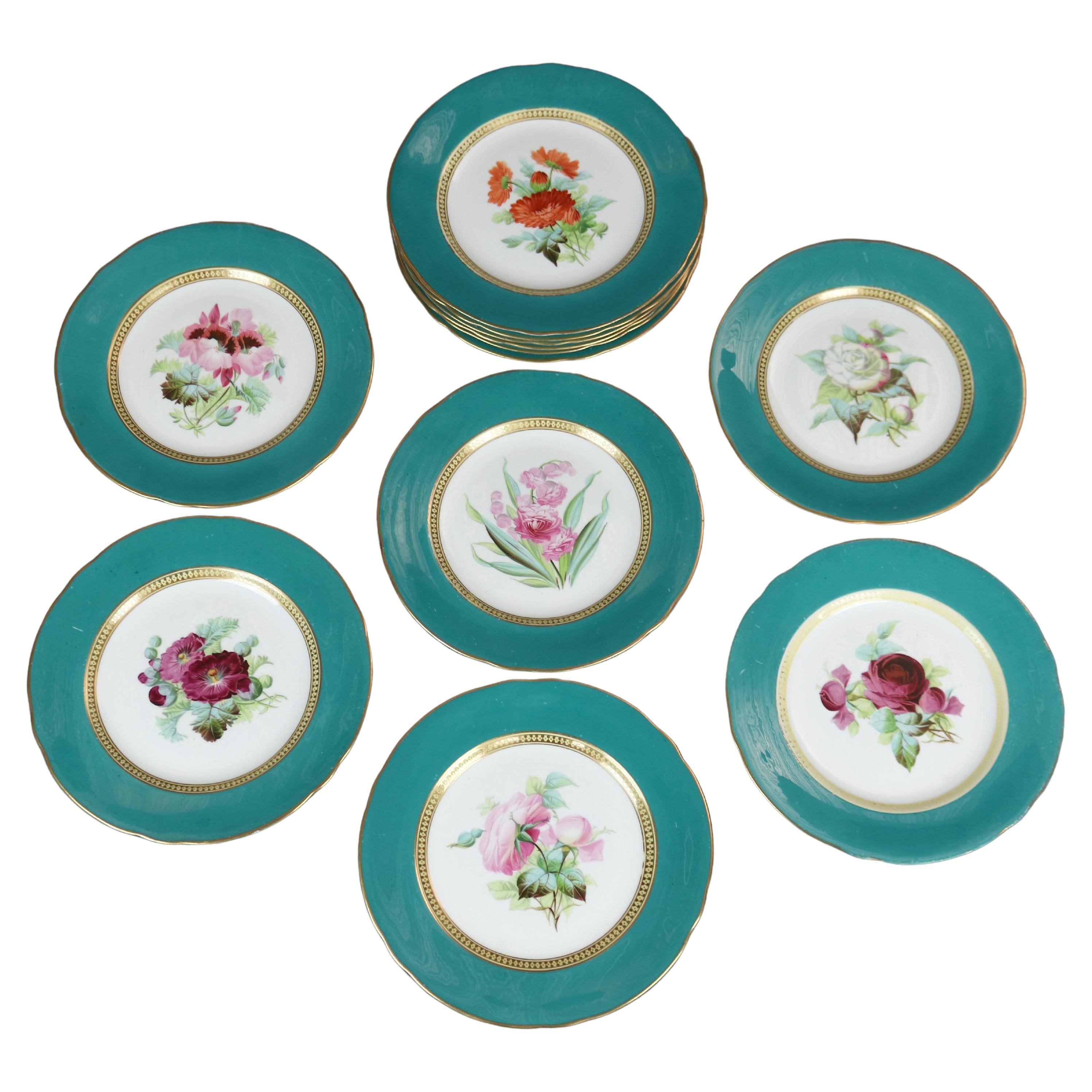 Vintage 12 Germany Rosenthal Peacock Pattern Porcelain China Dinner ...