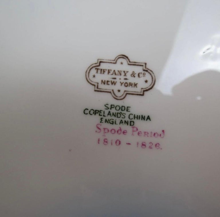 12 Antique Tiffany Hand Painted Dessert Plates by Copeland Spode ...